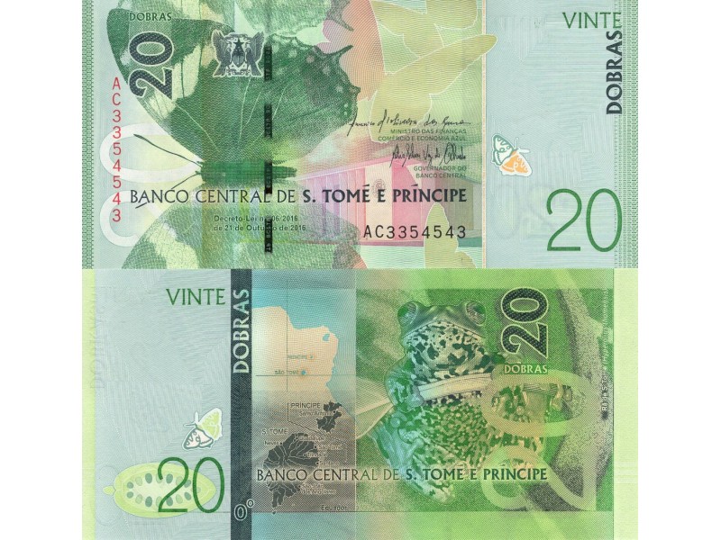 Sao Tome e Principe 20 Dobras 2016 UNC, P-72