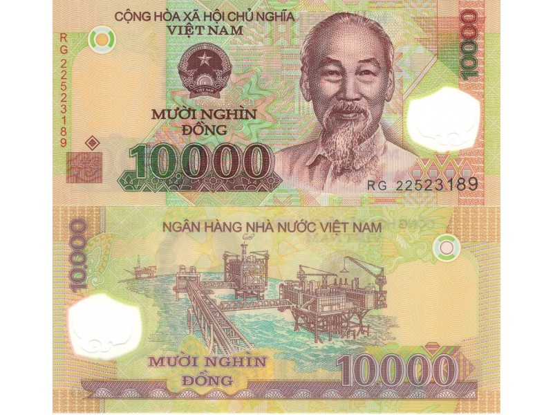 VIETNAM 10.000 10000 Dong 2022/2023 UNC, P-119 Polymer