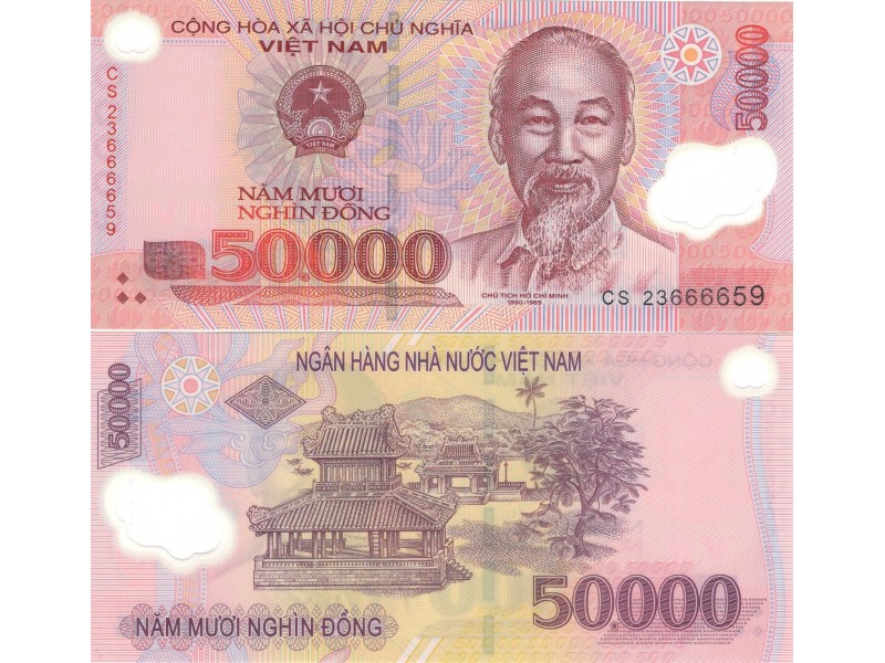 VIETNAM 50.000 50000 Dong 2023 UNC, P-121 Polymer