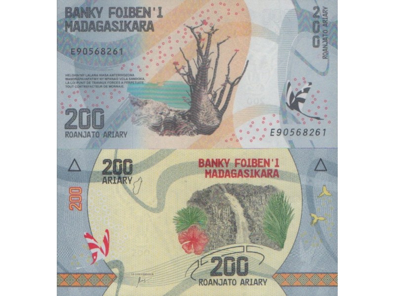 Madagaskar MADAGASCAR 200 Ariary 2017 UNC, P-98