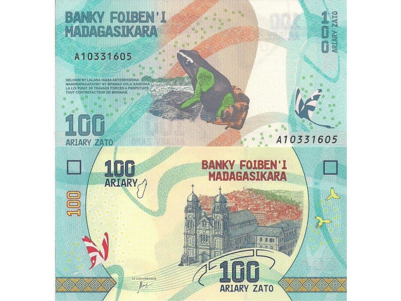 Madagaskar MADAGASCAR 100 Ariary 2017 UNC, P-97