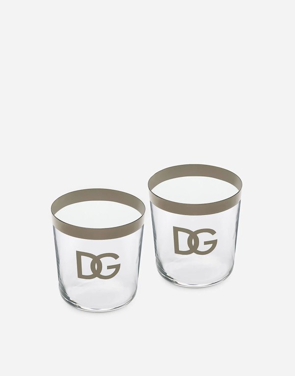 Dolce&Gabbana’s Logo Set 2 Water Glasses – Set čaša