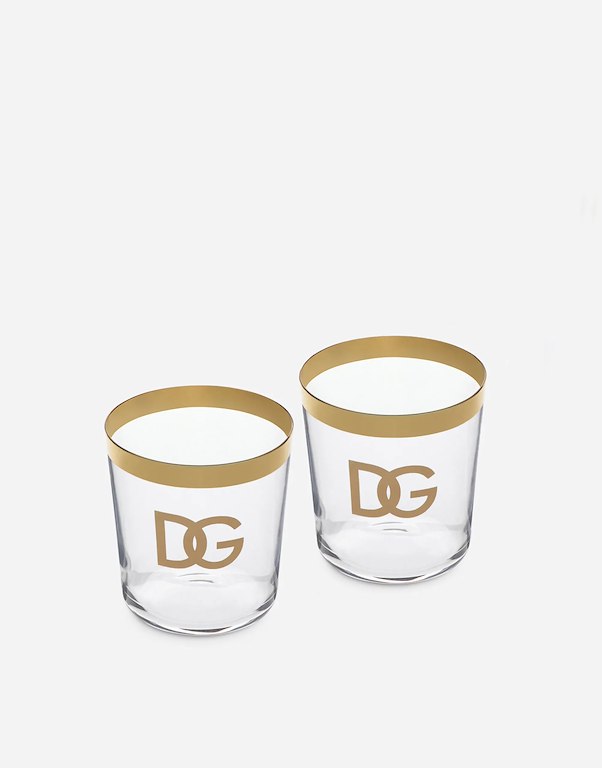 Dolce&Gabbana’s Logo Set 2 Water Glasses – Set čaša