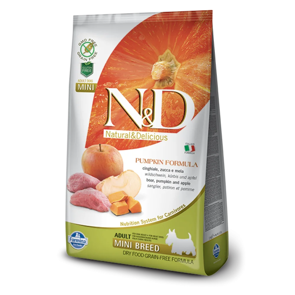 N&D Pumkin hrana za pse Adult Mini - Divlja svinja i jabuka 2.5kg