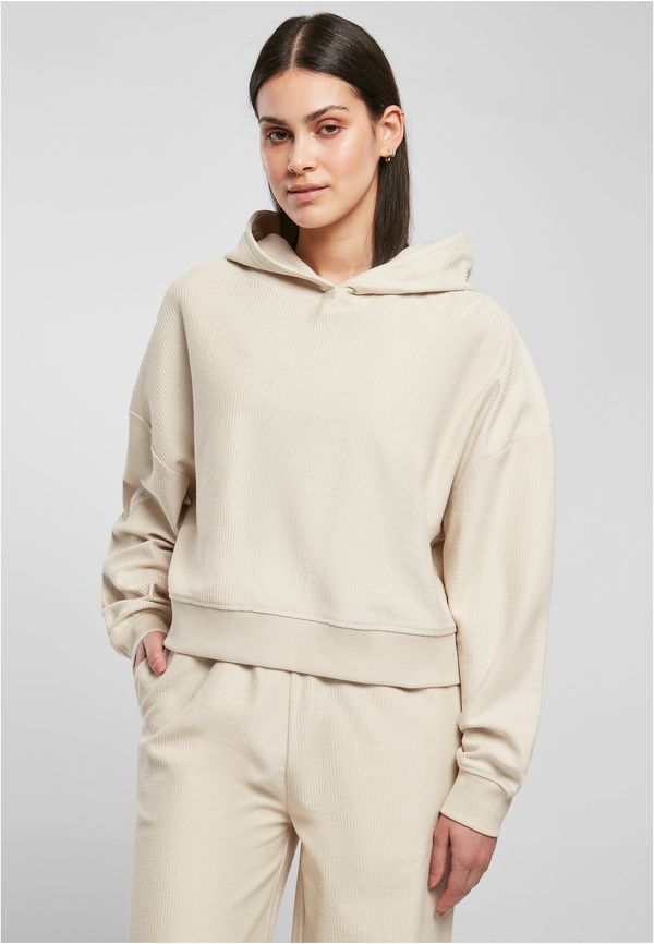 WOMEN'S SOFT GRASS OVERSIZED SHORT RIB HOODY