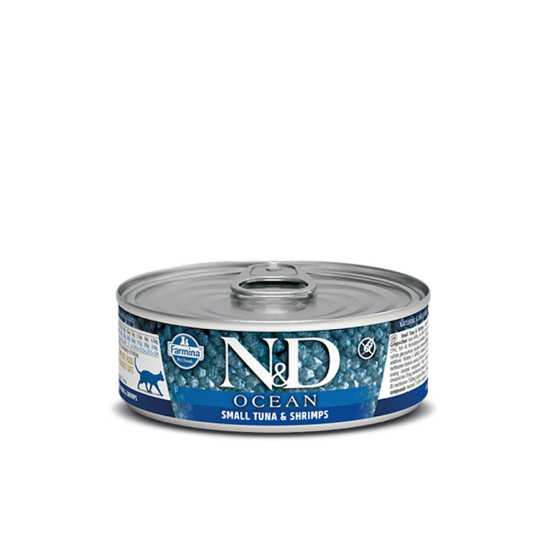 N&D Ocean konzerve za mačke - Tuna i račići 80g