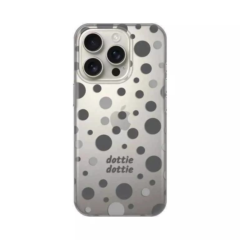Maska silikon Print za iPhone 16 Pro 6.3 Dottie Dottie Gray