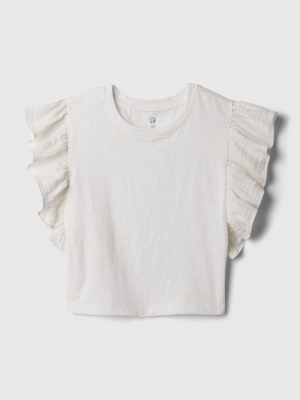 GAP KIDS' CROP TOP WITH RUFFLES - GIRLS