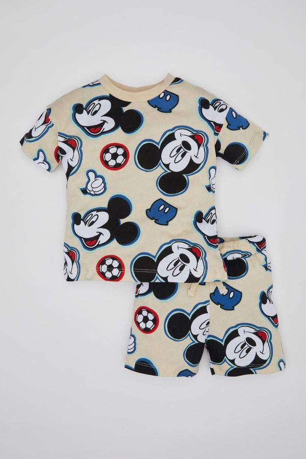 DEFACTO BABY BOY DISNEY MICKEY & MINNIE SHORT SLEEVE T-SHIRT SHORTS 2-PIECE SET