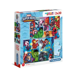 Clementoni CL24768 PUZZLE 2x20 SUPERHERO