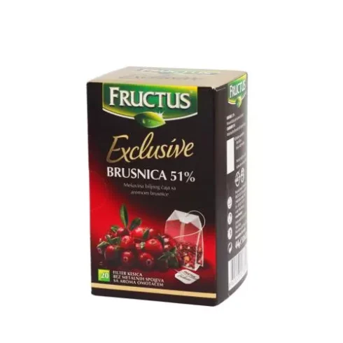 Fructus caj brusnica 51% EXCLUSIVE 44g