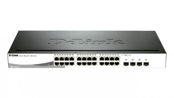 DLink 24xGbps Smart Managed PoE Switch 4xSFP DGS-1210-24P