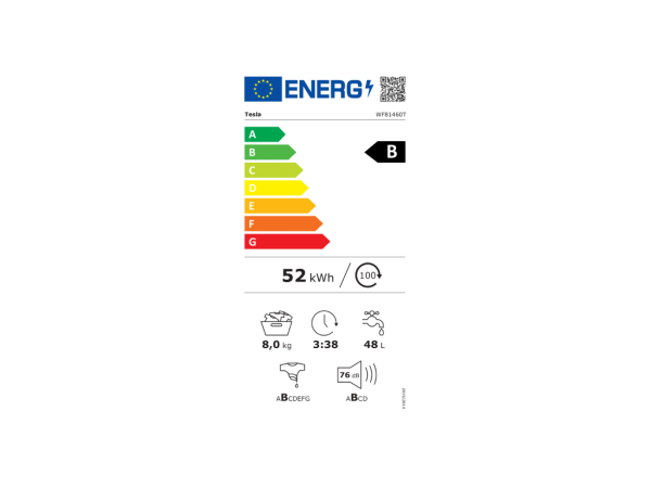 Veš mašina TESLA WF91460T inverter9kg1400 obrtajaA85x59,5x56cmbela' ( 'WF91460T' )