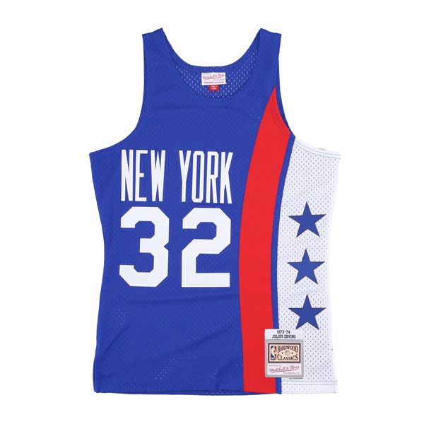 NBA SWINGMAN JERSEY NEW YORK NETS JULIUS ERVING 1973 'ROYAL'