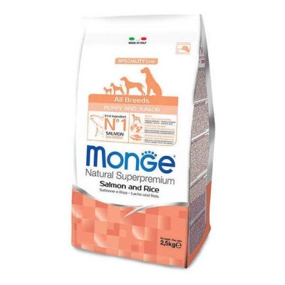 Monge All Breeds Puppy and Junior Losos i Pirinač 2,5kg