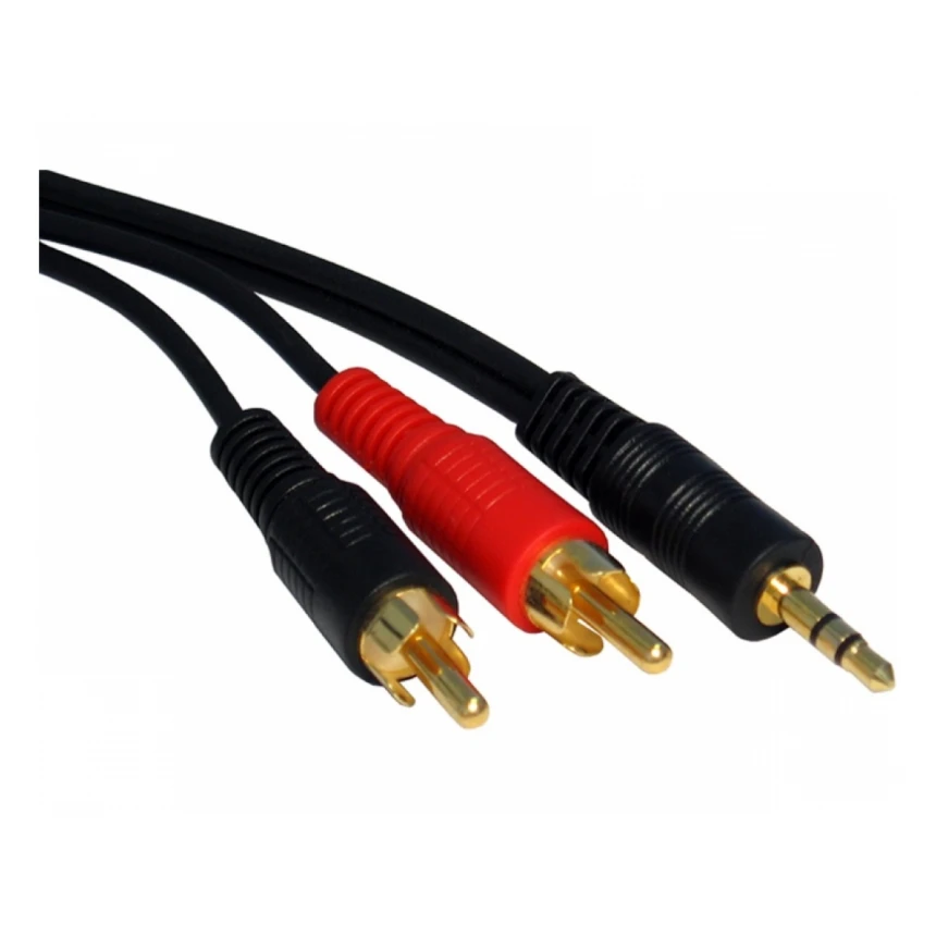 FAST ASIA Kabl audio 3.5mm - 2xRCA 5m crni