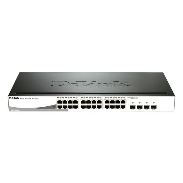 D-LINK Switch 24xGbps Smart Managed PoE 4xSFP DGS-1210-24P