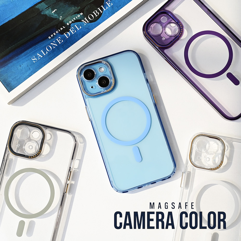 Zastitna maska (futrola) Magsafe Camera Color - iPhone 14 ljubicasta