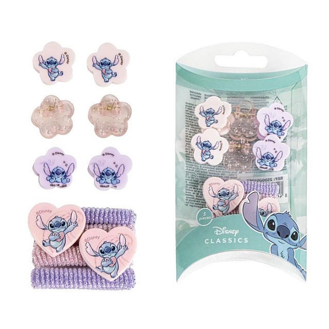 Disney Stich set ukrasnih šnala i gumica za kosu - 10/1