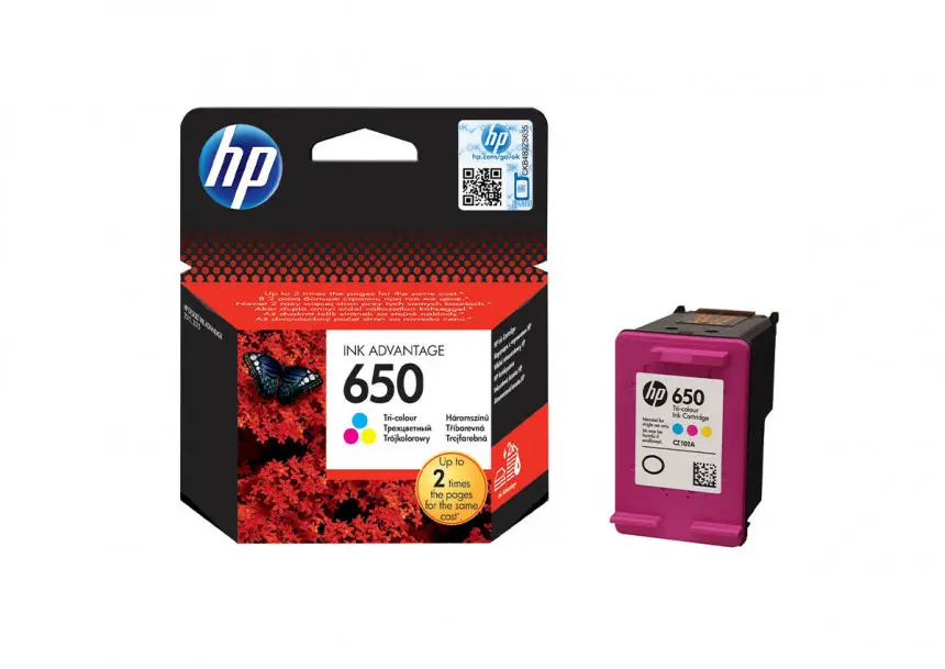 Toner HP CZ102AE No.650 Tri-color Ink Cartr HP Deskjet Ink Advantage 2515 and 2515 e-All-in-One Printers