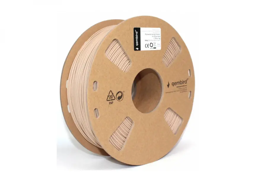 3DP-PLA-WD-01-NAT PLA Filament za 3D stampac 1.75mm, kotur 1KG wood natural