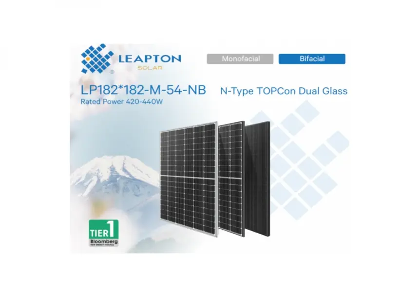 Solarni panel Leapton,440W,BF,N Tip,1100mm, black frame