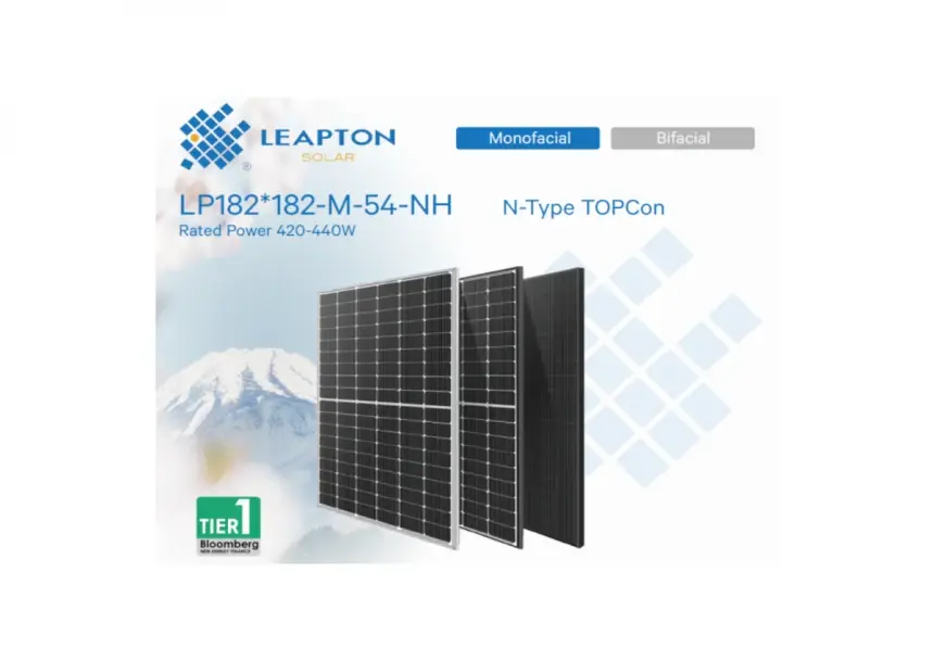 Solarni panel Leapton ,440W,MF,N Tip,1100mm, silver frame