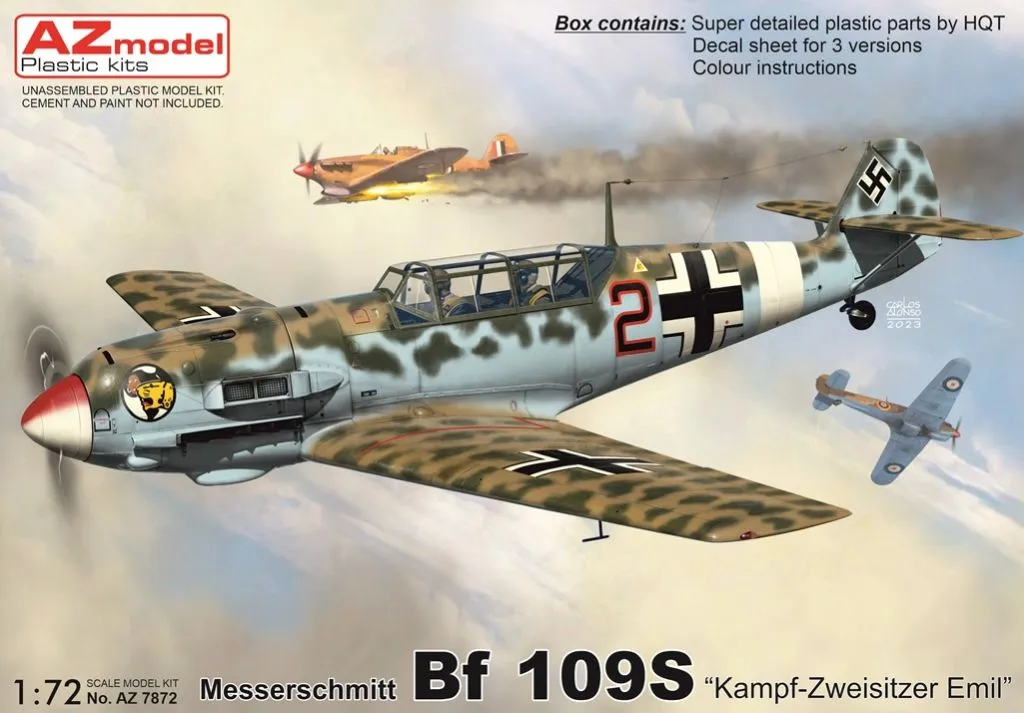 AZ MODEL 1/72 Messerschmitt Bf 109S „Kampf–Zweisitzer Emil“