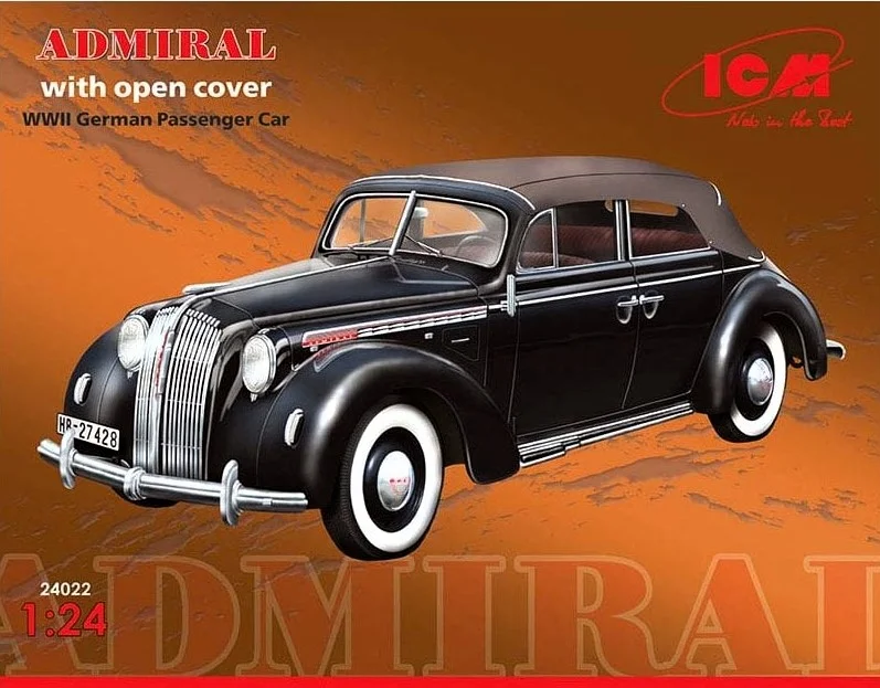 ICM 1/24 Opel Admiral Kabriolett WW2 German Passenger Car