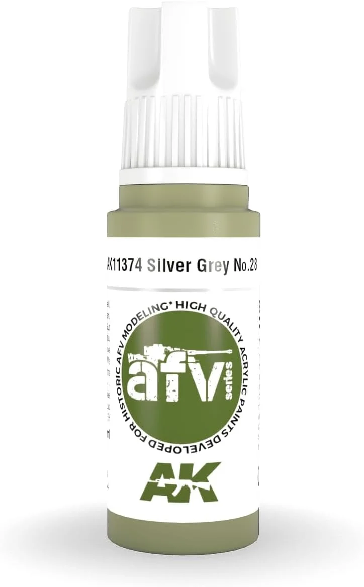 AK 3rd Gen Acrylics – Silver Grey No.28 – AFV