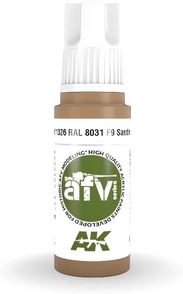AK 3rd Gen Acrylics – RAL 8031 F9 Sandbraun – AFV