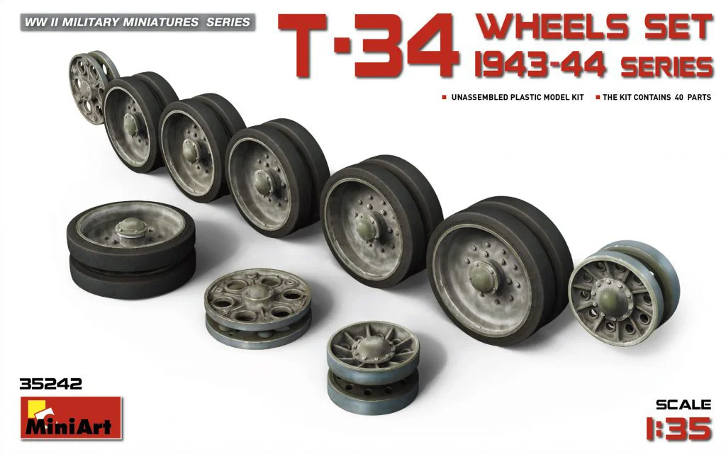 MINI ART 1/35 T-34 Wheels set 1943-44 series