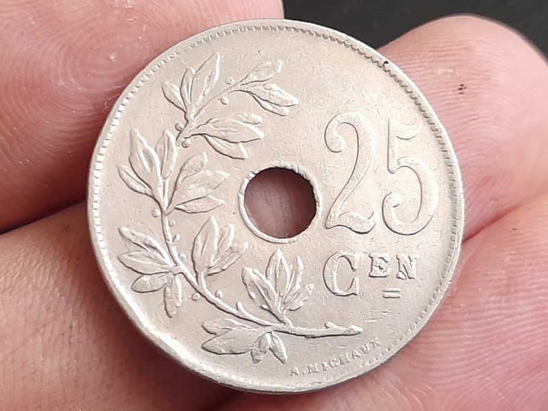 Belgie, 25 centi 1922