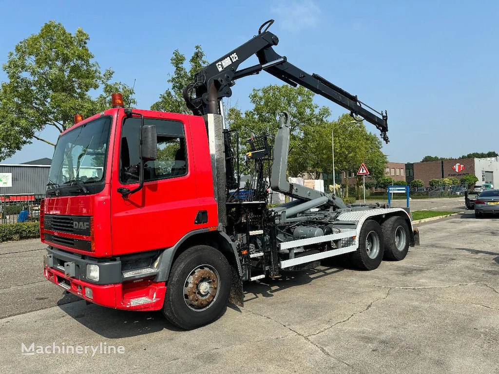 DAF CF 75 6X2 EURO 2 + HIAB 125-2 + HOOKLIFT pokretna dizalica