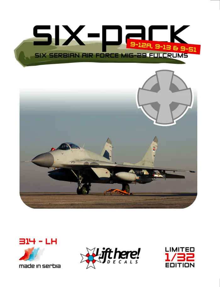 LIFT HERE! Serbian Air Force MiG-29 (9-12A, 9-13 & 9-51) in 1/32