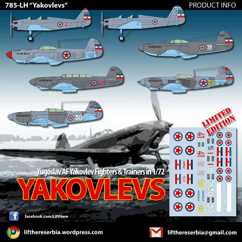 LIFT HERE! “Yakovlevs”, Yugoslav AF Yakovlev Fighters & Trainers 1/72