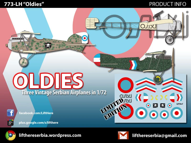 LIFT HERE! “Oldies”, Three Vintage Serbian Airplanes in 1/72