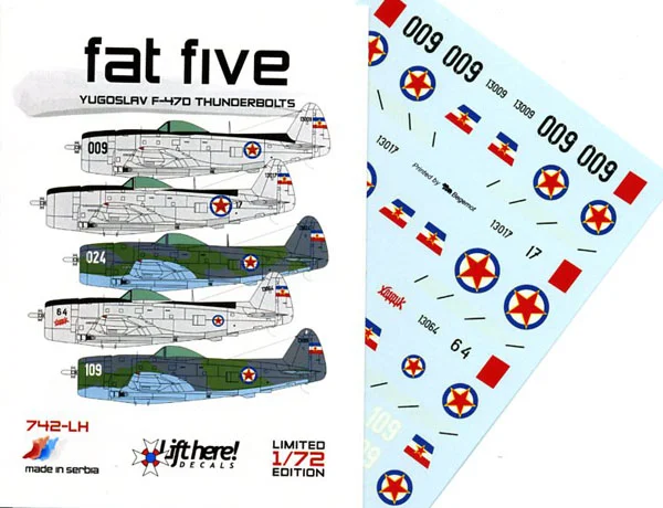 LIFT HERE! „Fat five“, Yugoslav F-47D Thunderbolts 1/72