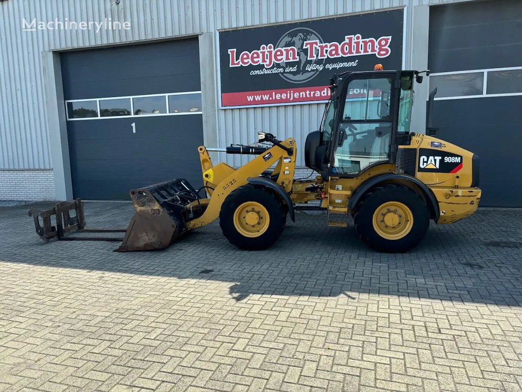 Caterpillar 908M wheelloader, 2016 year, bucket + forks !! prednji utovarivač