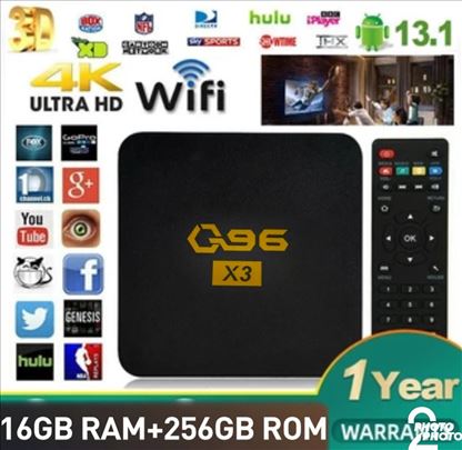 Q96 X3 Android TV box 16/256GB 4K Ultra HD set-top