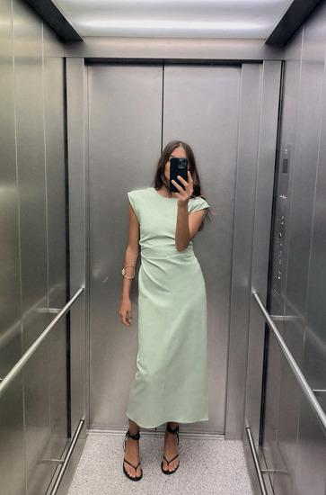 Zara mint zelena haljina