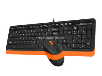 A4 TECH F1010 FSTYLER USB US narandžasta tastatura + USB narandžasti miš