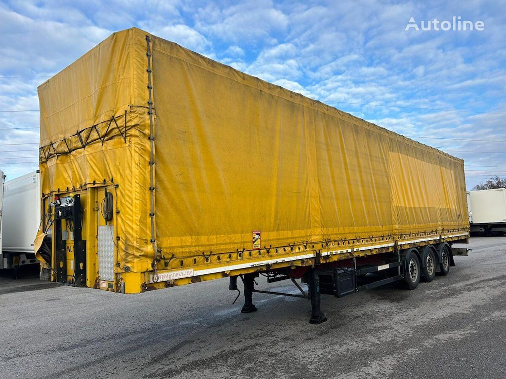 Schwarzmüller Spezialauflieger Schräglader, Coilmulde, Liftachse, Edscha-Verd poluprikolica s ceradom