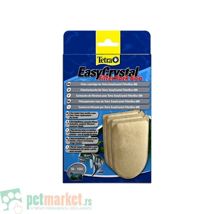 Tetra: Rezervni ulošci za filter EasyCrystal Filterpack 600