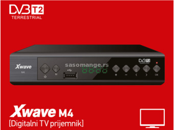 Xvawe DVB-T2 Set Top Box M4, LED/SCART/HDMI/USB, media player,metalno kućište