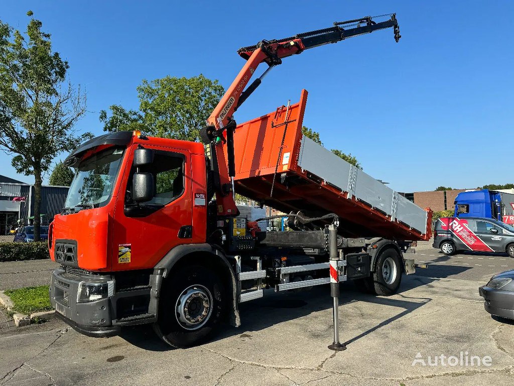 Renault C 280 4X2 EURO 6 + PALFINGER PK12502 REMOTE + TIPPER COX BENNES kiper