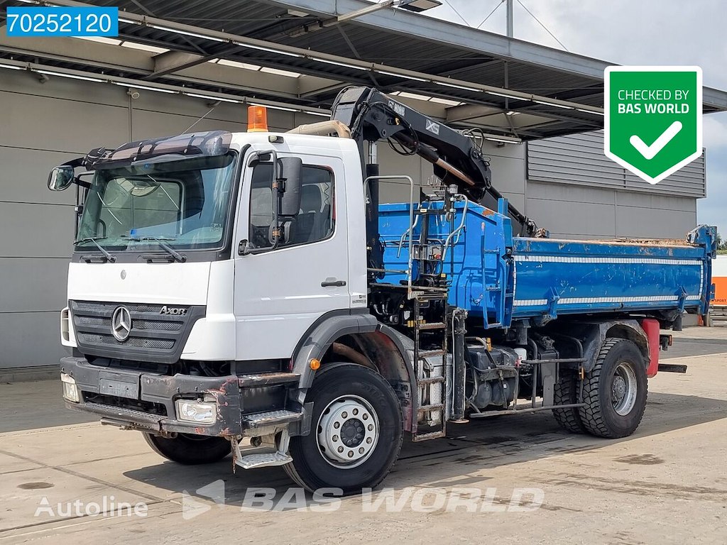 Mercedes-Benz Axor 1833 4X2 HIAB 111 Hiduo Kran Crane Manual Big-Axle Steelsus kiper