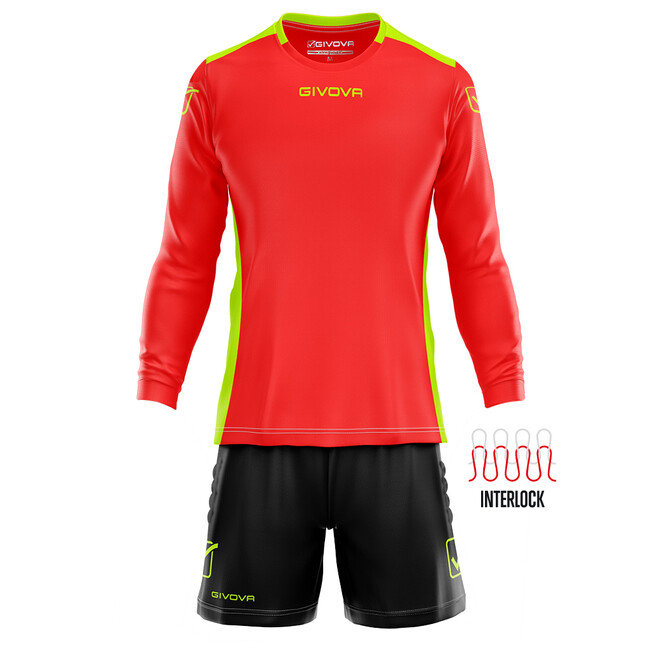 KIT PORTIERE HYGUANA brankársky dres svetlo červená/čierna L