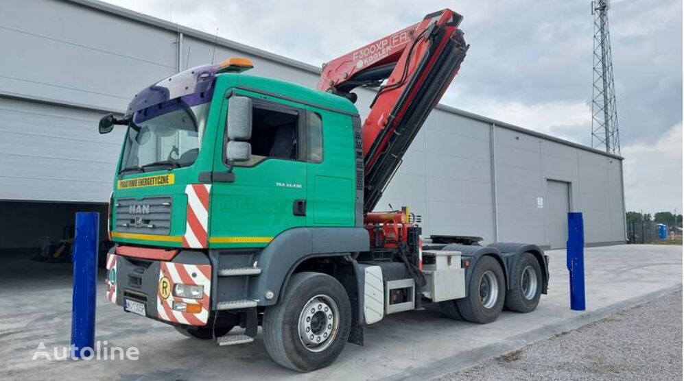 MAN TGA 33.430 6x4 with CRANE FASSI 300 A.XP, 5xboom, remote, 10 ton kamion s ravnom platformom