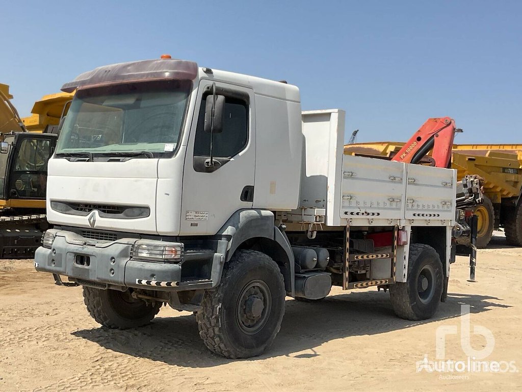 Prodaje se Renault G300 Palfinger PK10000 Knuckle Boom kamion s ravnom platformom na aukciji